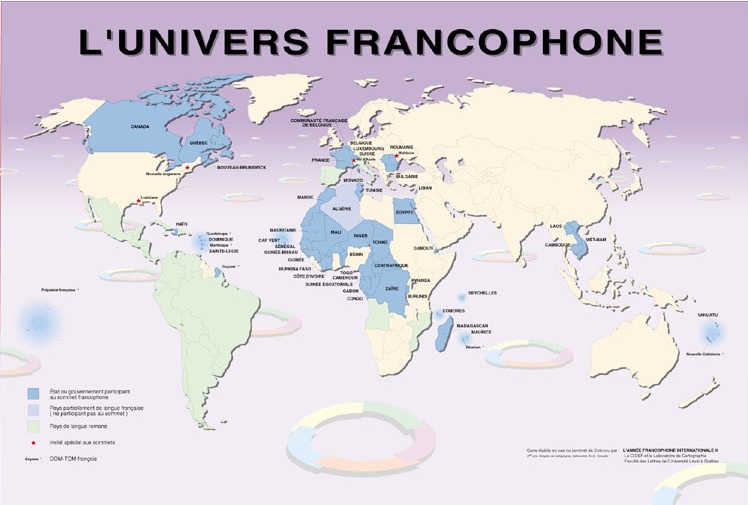 Francophonie map | Tony Bates